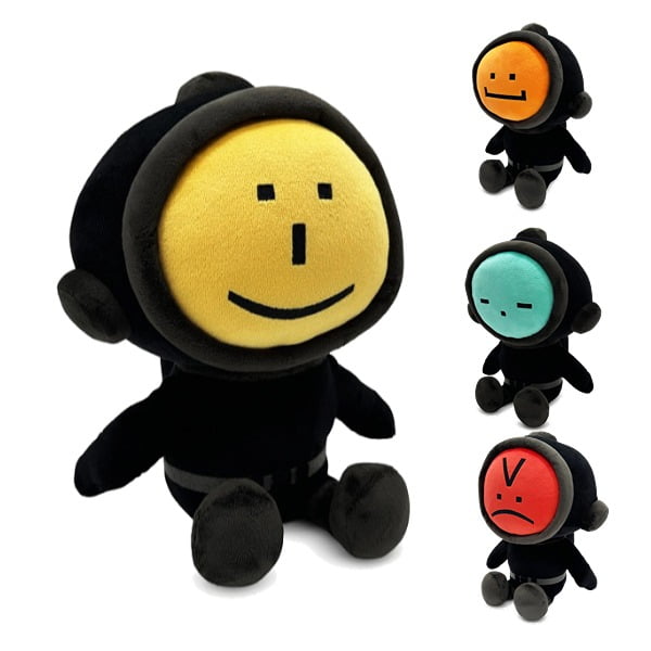 Content Warning Plush, 9" Orange Plush Toy, Soft Stuffed Doll with Game ...