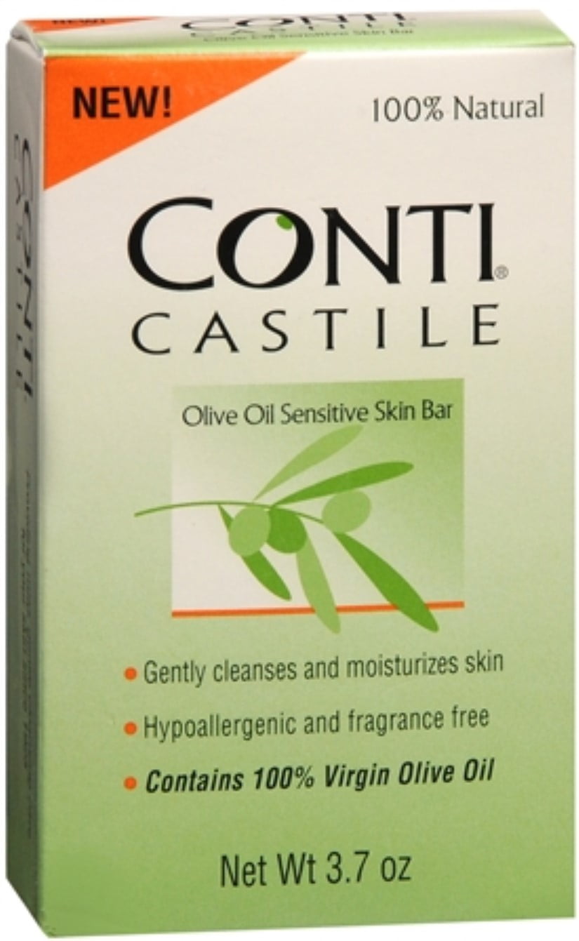 Conti Castile Olive Oil Soap 4 oz (Pack of 2) - Walmart.com