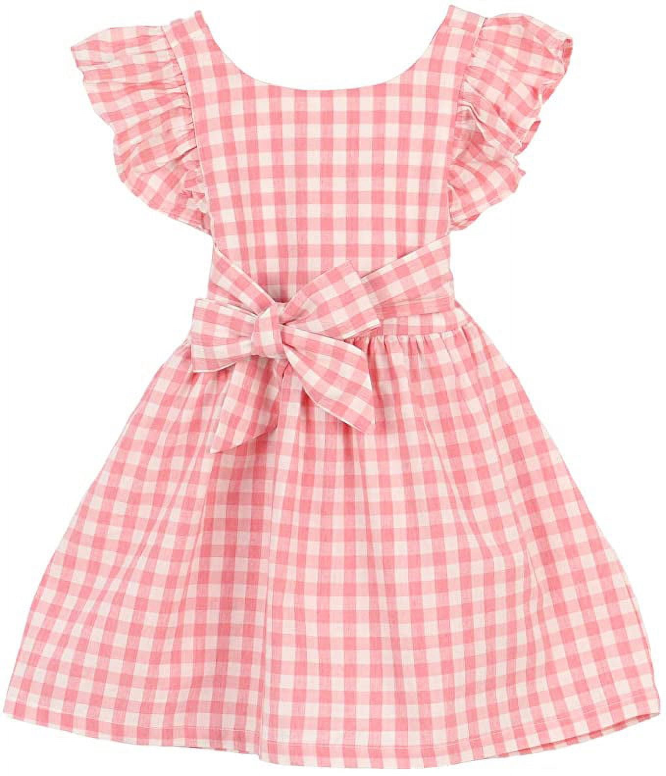 Conti Kids Little Girls Summer Spring Sundress Pink 3-4 Years - Walmart.com