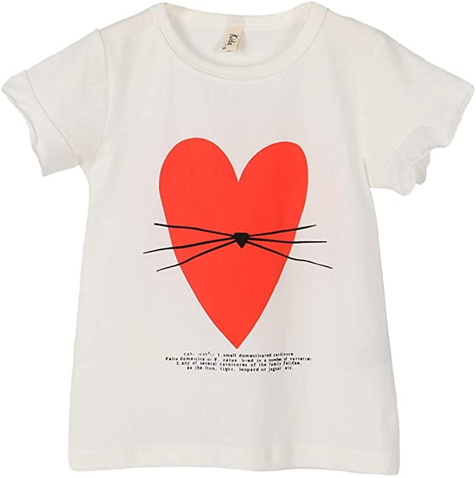 Conti Kids Toddler Girls Heart Shape Short Ruffle Sleeve 4-5 Years ...