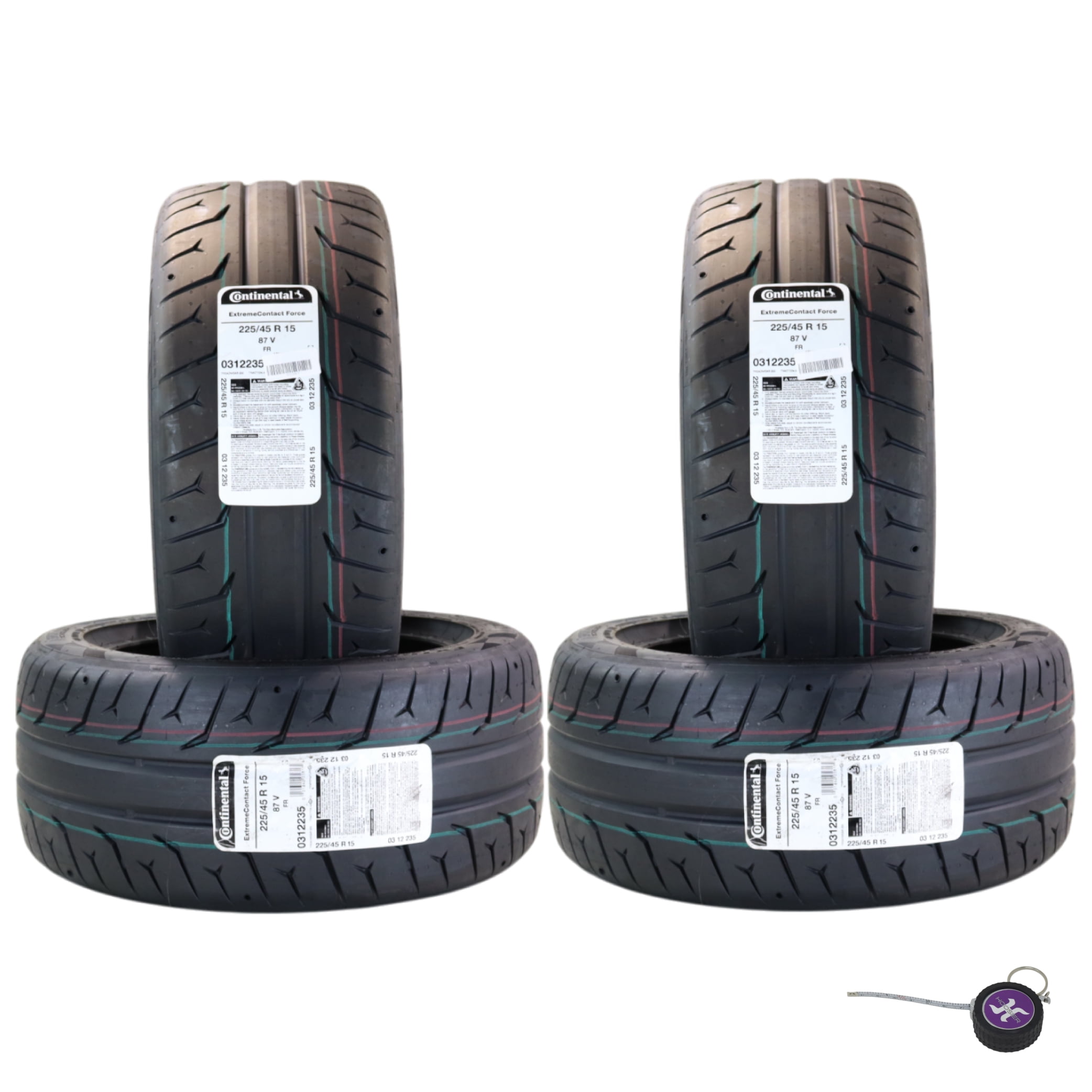 Conti by Hoosier Racing Tire 225/45R15 87V SL CONTACT FORCE - Ultra ...