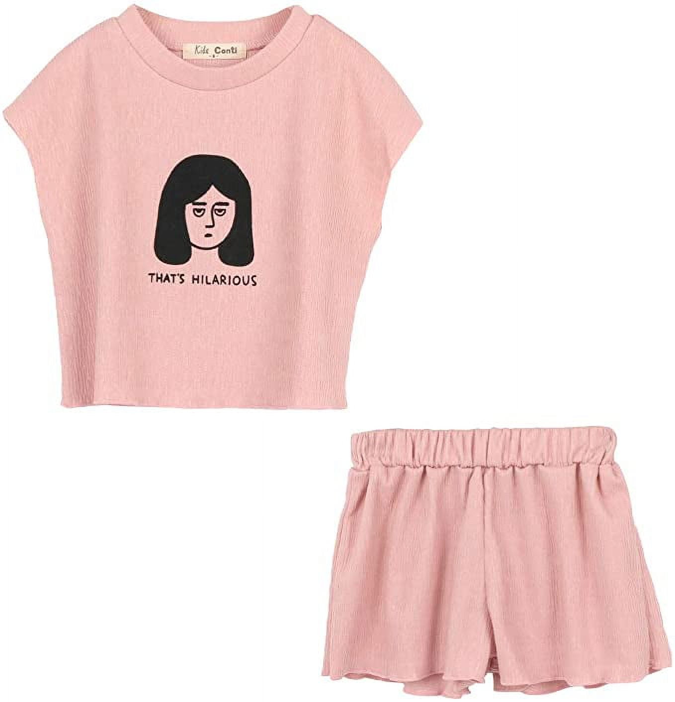 ContiKids Little Girls Summer Outfit Clothing Set Sleeveless Shirts and ...