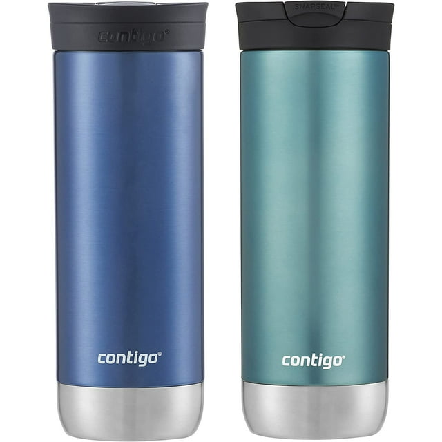 Contigo 20 oz. Huron 2.0 SnapSeal Insulated Stainless Steel Travel Mug 2-Pack - Walmart.com