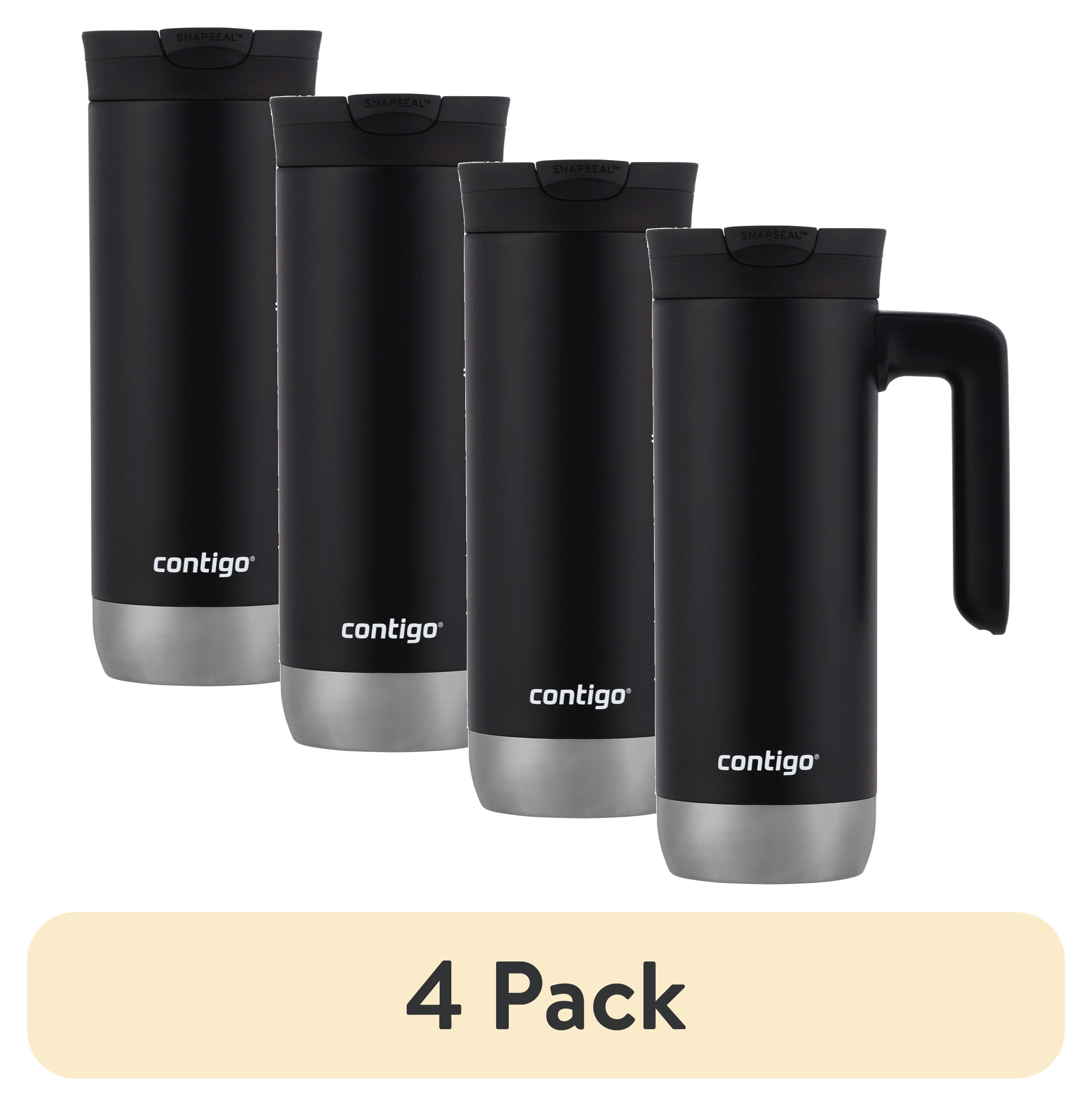 (4 pack) Contigo Huron 2.0 Stainless Steel Travel Mug with SNAPSEAL Lid ...