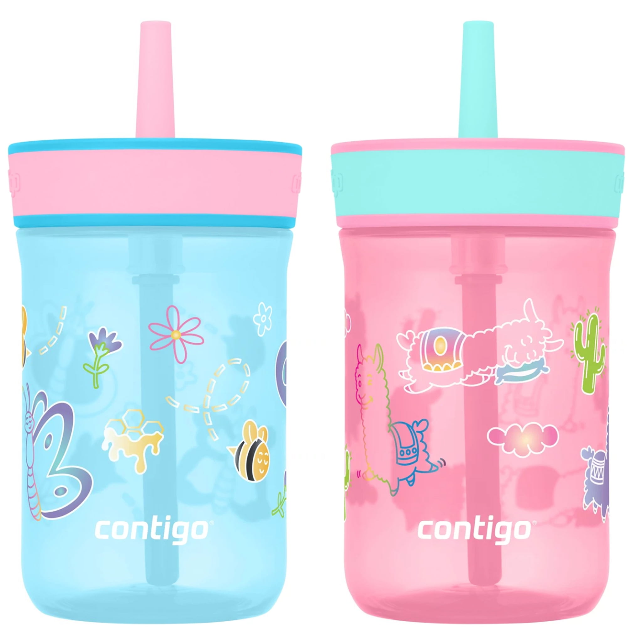 Contigo Spill-Proof Kid's Tumbler 14 oz. 2-Pack - Leighton, Straw Cups ...