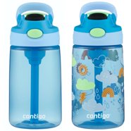 Contigo Kids Water Bottle with Autospout Straw Green & Blue, 14 fl oz ...