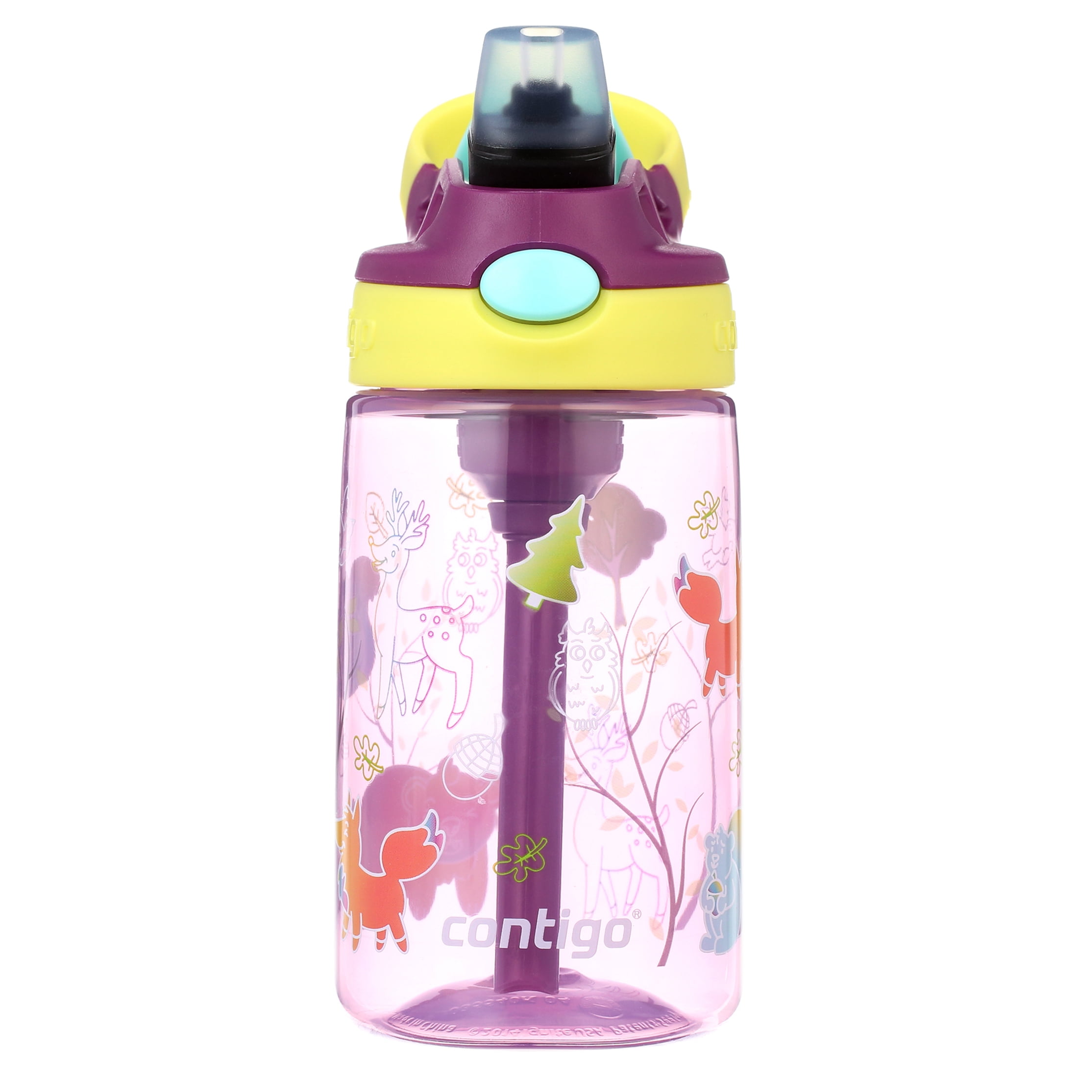 Contigo Kids Water Bottle with Redesigned AUTOSPOUT Straw, 14 oz, Grape ...
