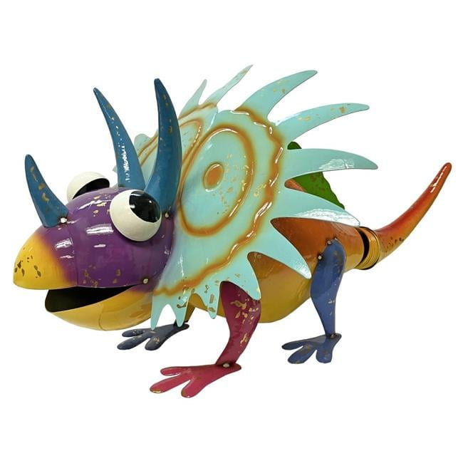 Continental Art Center 22160A Colorful Enameled Metal Triceratops ...