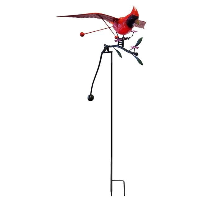 Continental Art Center Rustic Kinetic Cardinal Rocker Metal Garden ...