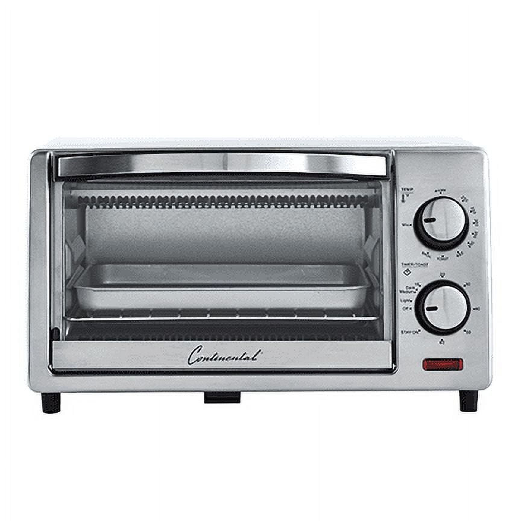 Continental Electric 4 Slice Stainless Steel Toaster Oven, Product Net ...