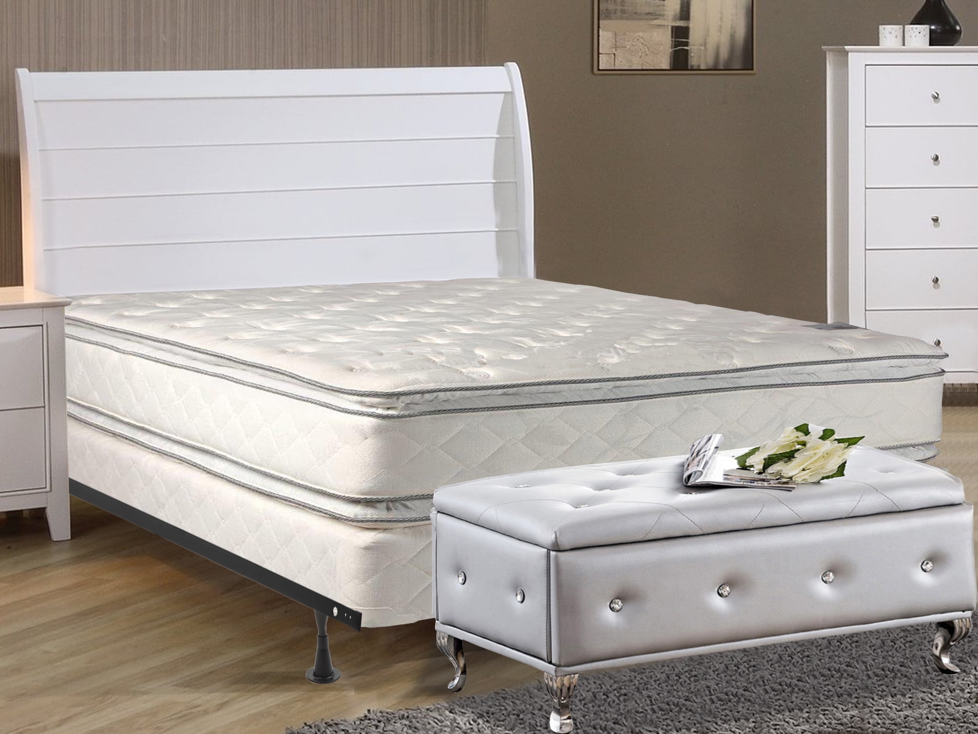 Continental Sleep, 12-Inch Medium Plush Pillowtop, Innerspring type ...