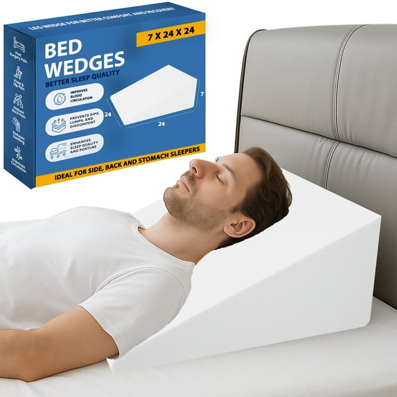 Continental Sleep, 24-Inch Mattress System Bed Wedge Pillow Foam ...