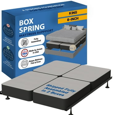 Wayton, 4" Split Sturdy Fully Assembled Wood Box Spring for Mattress ...
