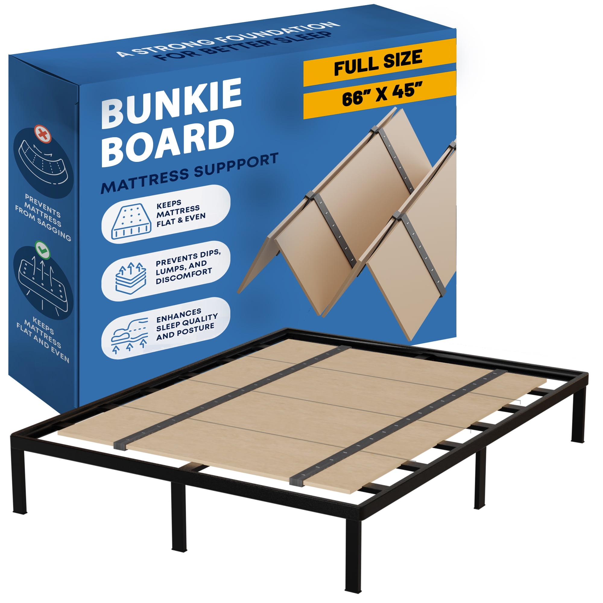Continental Sleep, Folding Bunkie Board – Low-Profile 66″ x 45 ...
