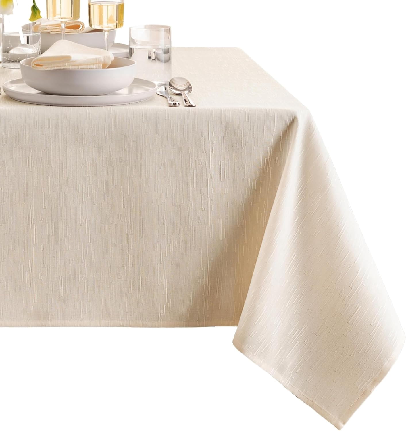 Continental Solid Texture Water Stain Wrinkle Resistant Rectangle ...