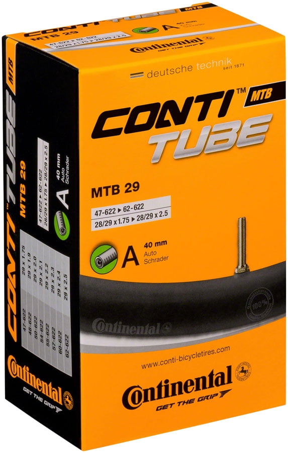 Continental Standard Tube - 29 x 1.75 - 2.5, 40mm Schrader Valve ...