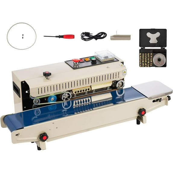 Continuous Band Bag Sealer FR900 - Adjustable Speed/Seal Width and ...