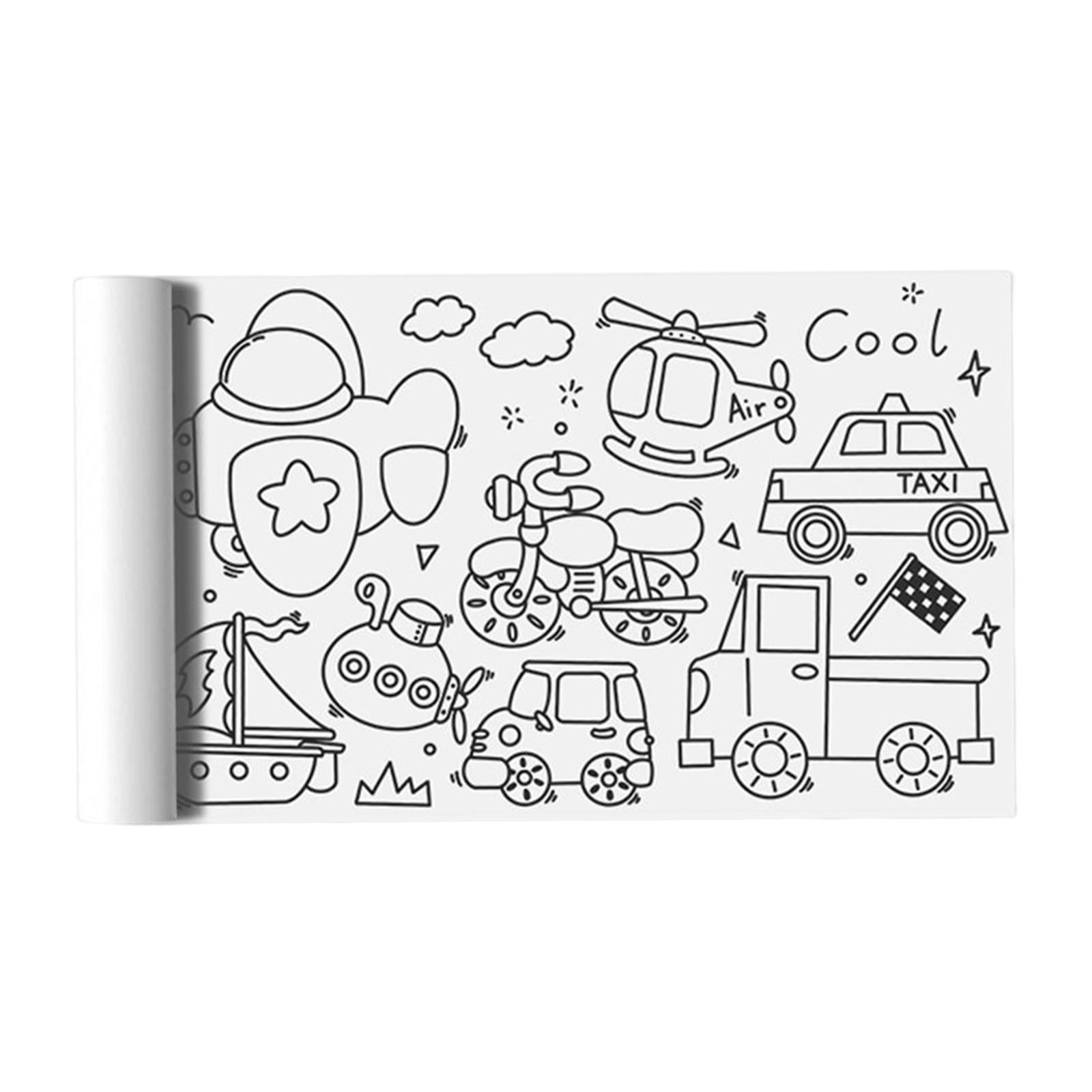 Continuous Kids Coloring Paper Roll, Gifts Rich Patterns Wall Coloring ...