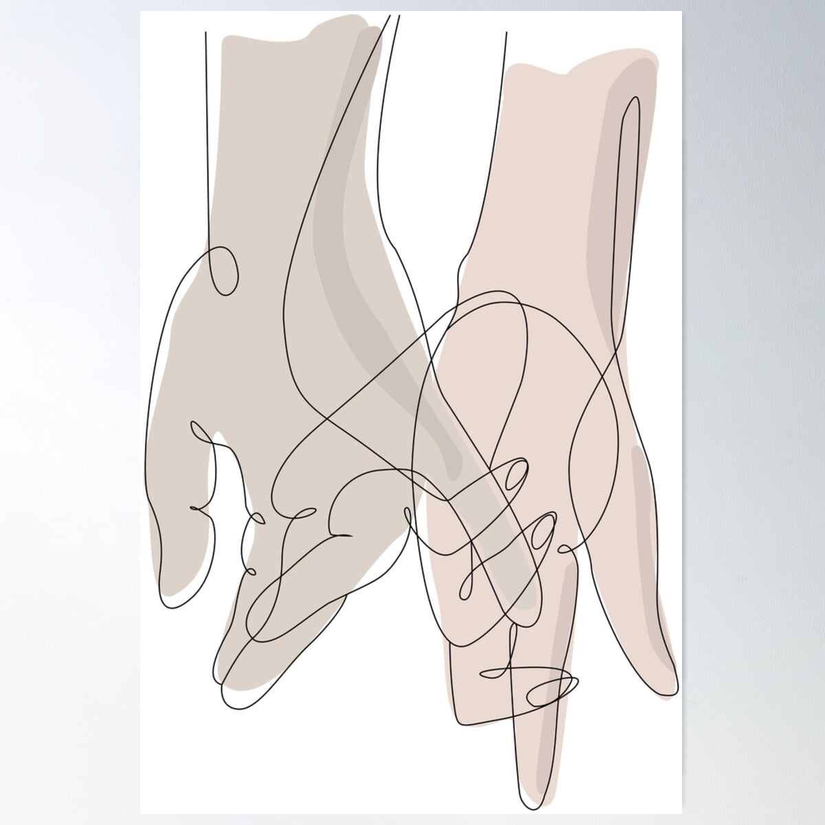 Continuous Line Art - Pinky Promise - Colour | Minimalist Artwork ...