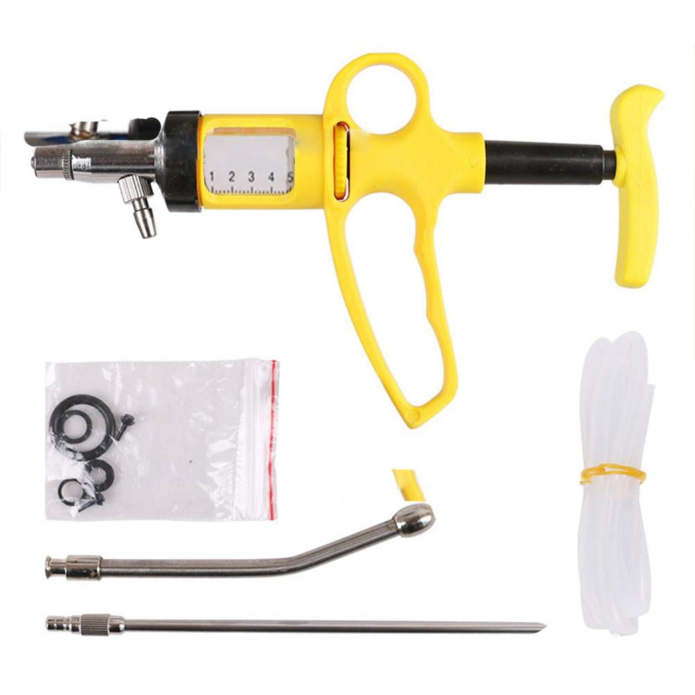 Continuous Livestock Syringe 5ML/10ML Adjustable Feeding ...