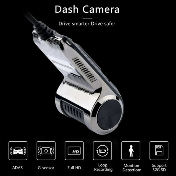 Continuous Loop Recording And Wide Angle Lens Car Dash Cam Dvr Usb ...