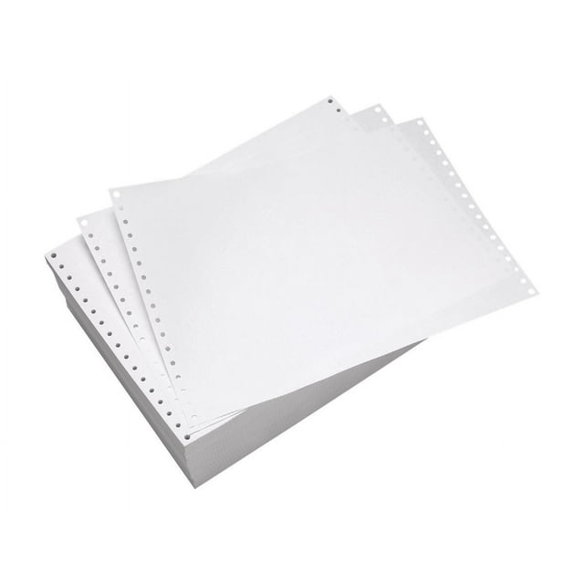 Continuous Paper Blank 12 x 8 ½ , Alliance Side Perfs | 92 Bright | 20 ...