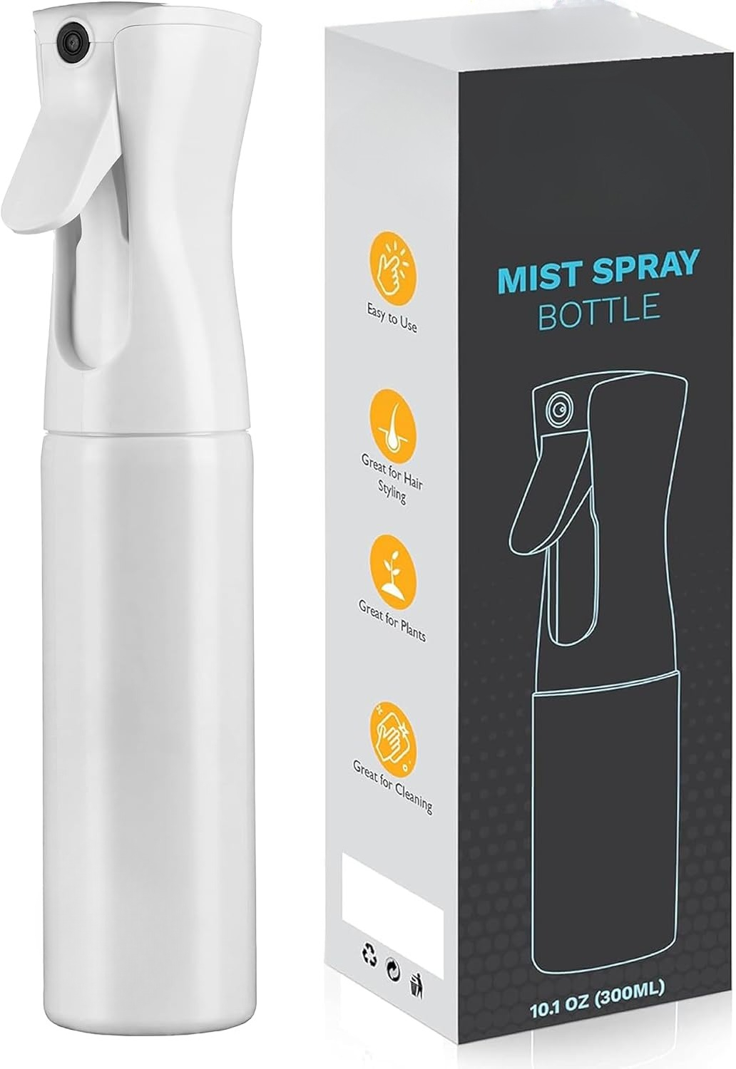 Continuous Spray Bottle for Hair (10.1oz/300ml) Empty Ultra Fine ...