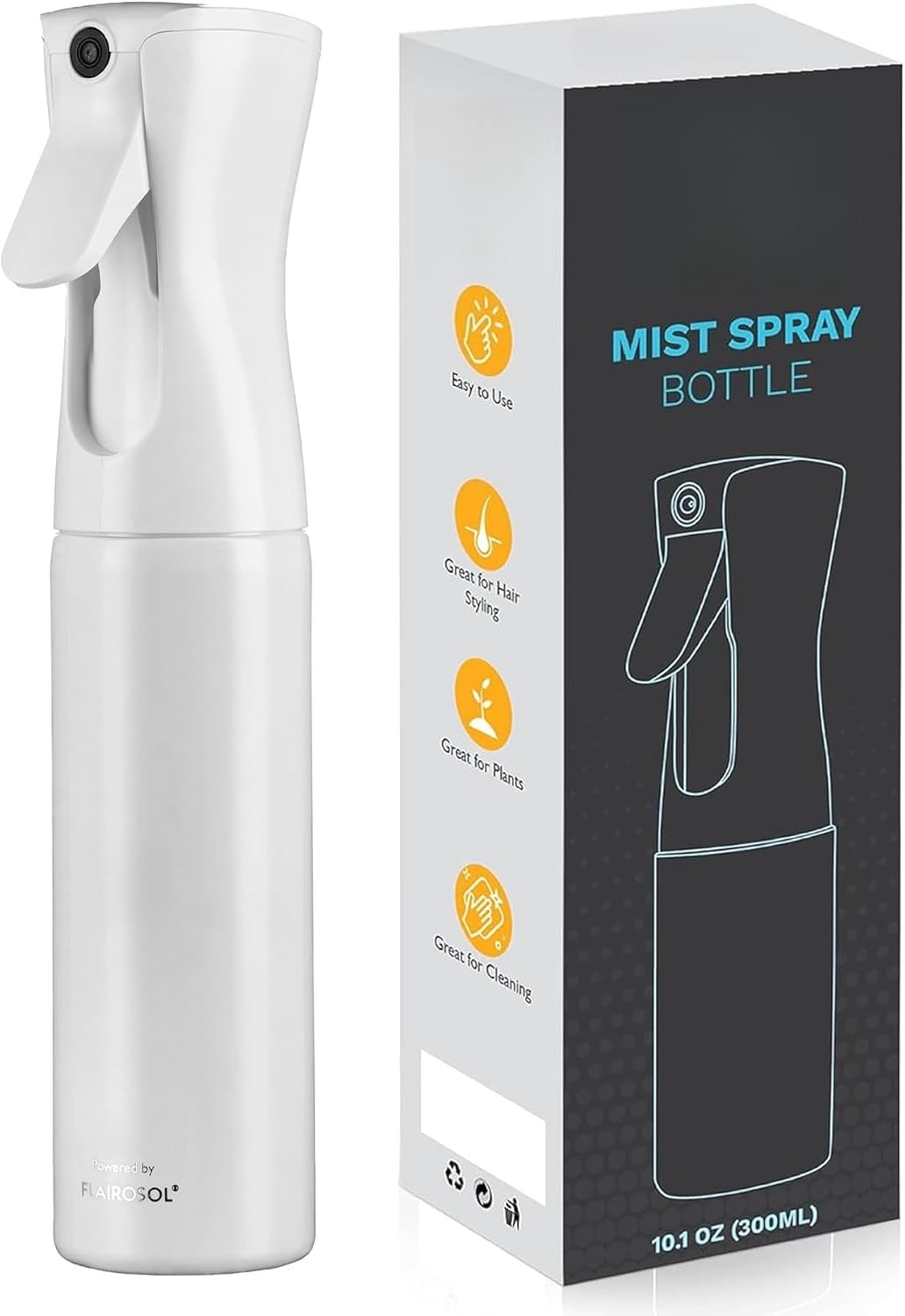 Continuous Spray Bottle for Hair (10.1oz/300ml) Empty Ultra Fine ...