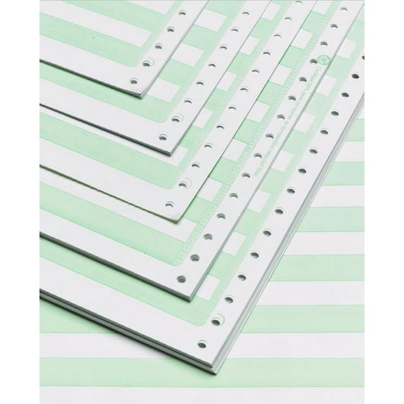 Continuous paper 14 7/8 x 11 Alliance, 20lb, ½ inch green bar , 1 Part ...