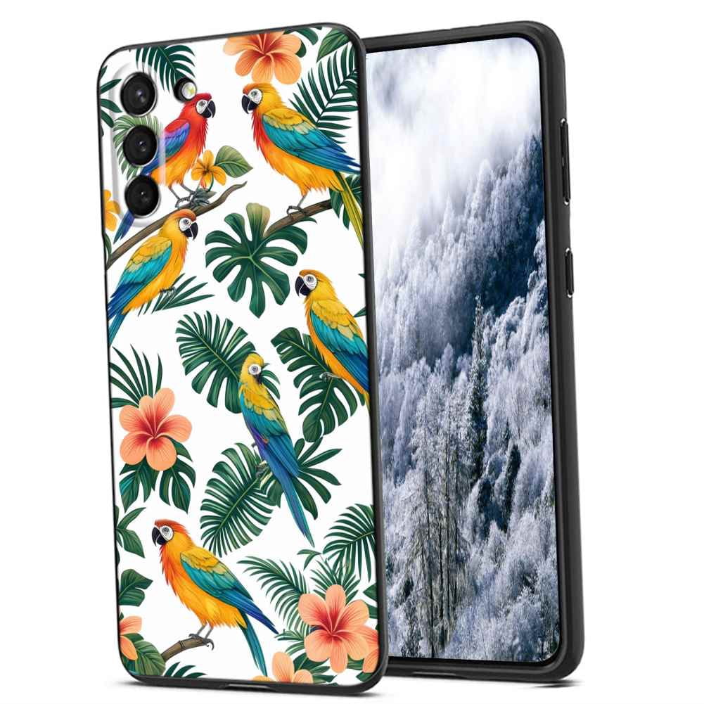 Continuous-tropical-bird-motifs-4 phone case for Samsung Galaxy S21 ...