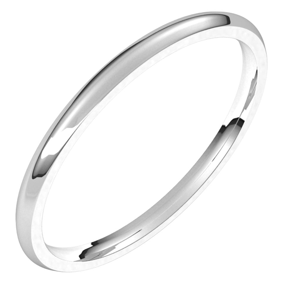 Continuum Sterling Silver 1.5mm Half Round Shape Comfort Fit Light ...