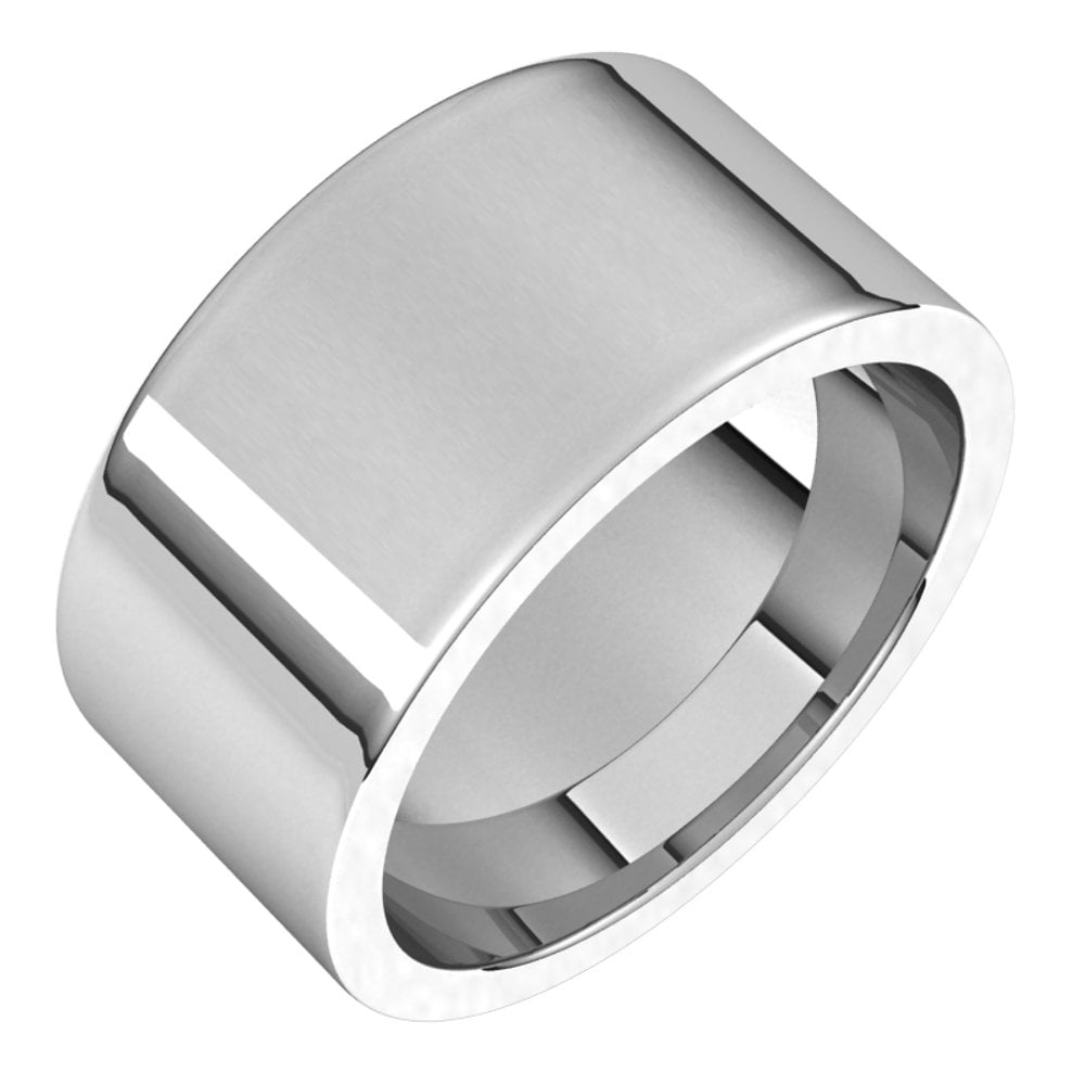Continuum Sterling Silver 10mm Flat Comfort Fit Classic Bridal Wedding ...