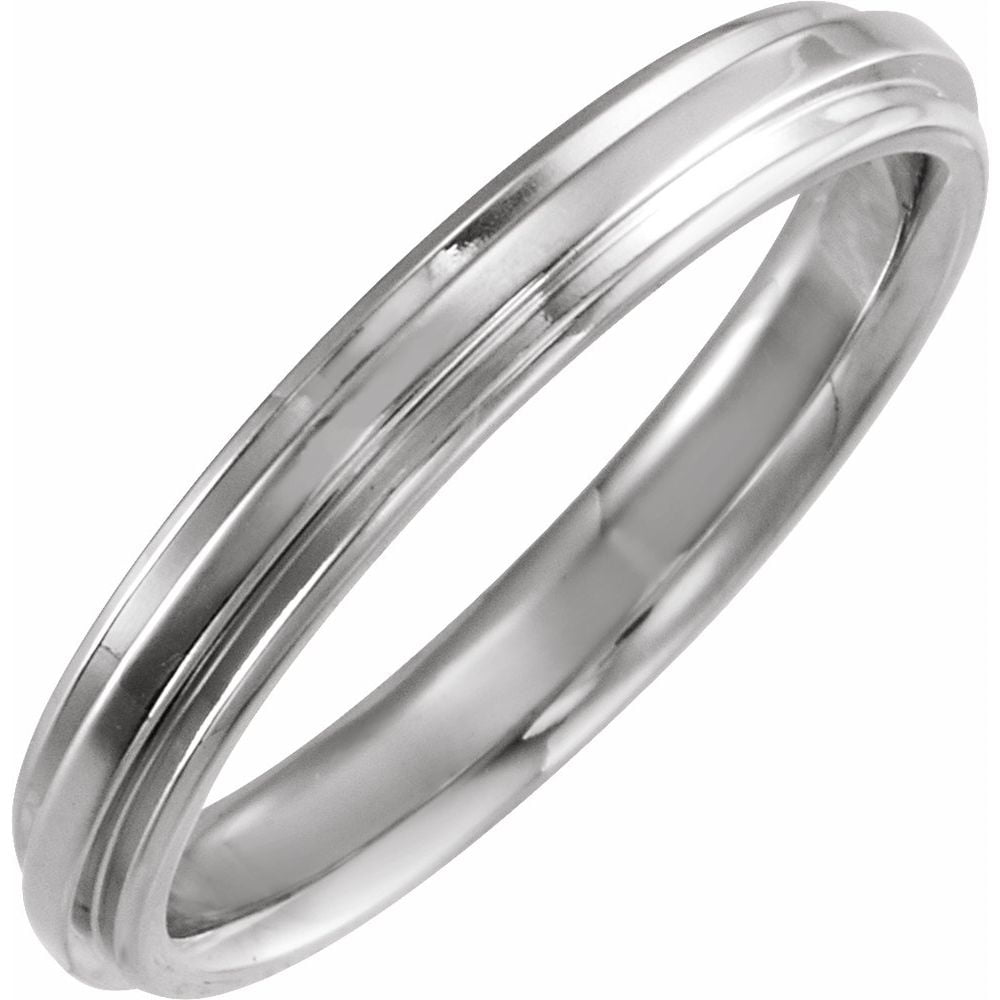 Continuum Sterling Silver 3mm Flat Edge Bridal Wedding Engagement Anniversary Band Ring Fine ...