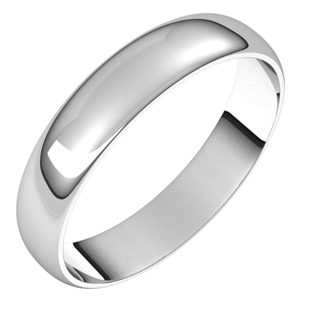 Continuum Sterling Silver 4mm Half Round Shape Ultra-Light Classic ...