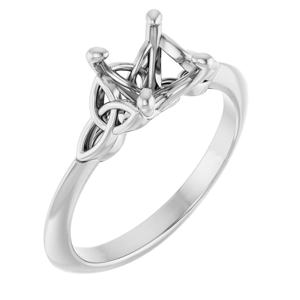Continuum Sterling Silver 5.5mm Square Shape Solitaire Bridal Wedding Engagement Anniversary ...