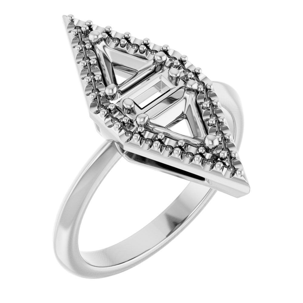 Continuum Sterling Silver 5mm Trillion Triangle Shape 2 Two-Stone ...