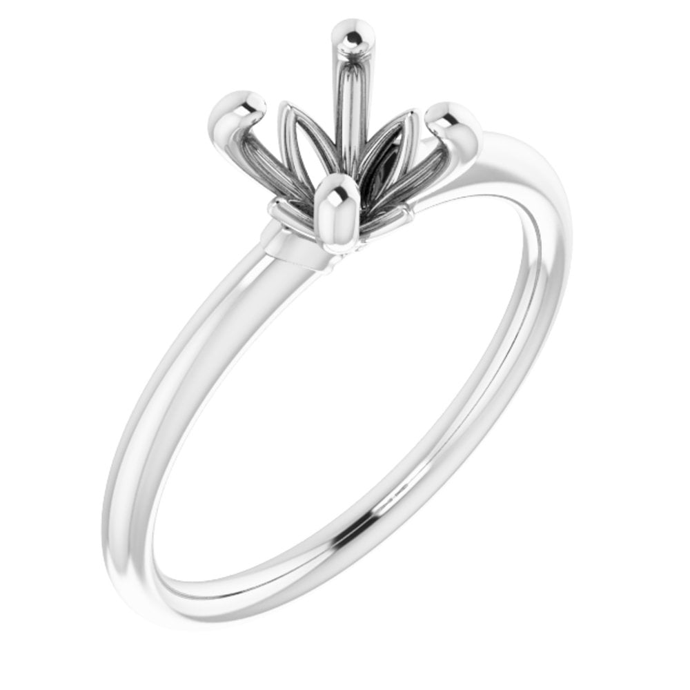 Continuum Sterling Silver 5x5mm Square Shape Solitaire Bridal Wedding Engagement Anniversary ...