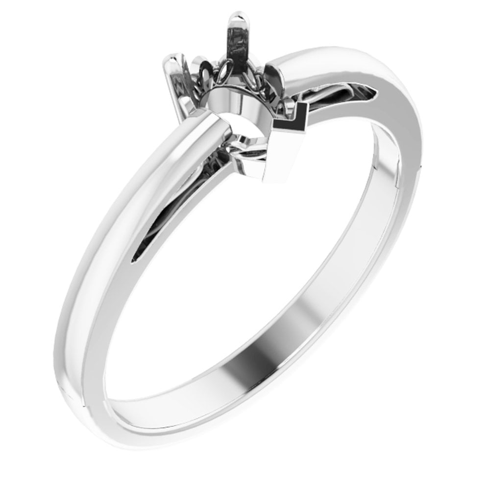 Continuum Sterling Silver 6x4mm Pear Shape Three-Prong Solitaire Ring ...
