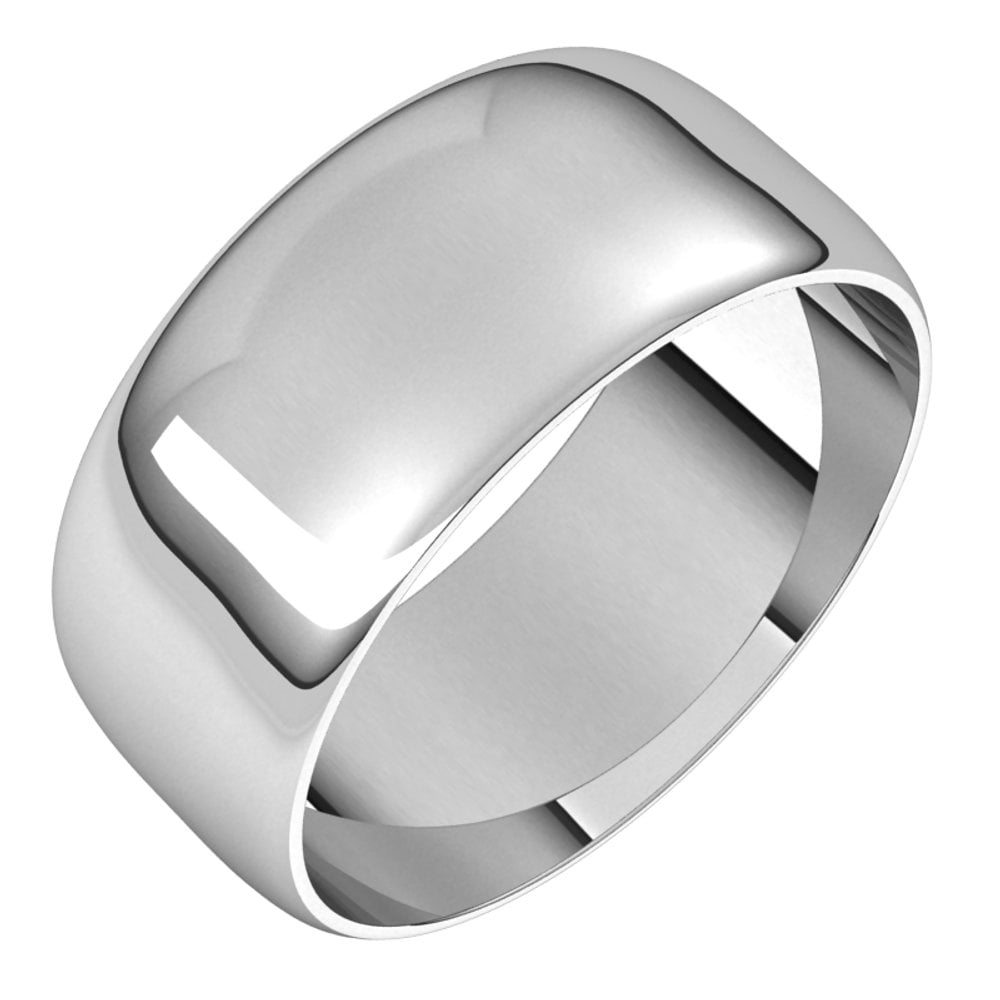 Continuum Sterling Silver 8mm Half Round Shape Ultra-Light Classic ...
