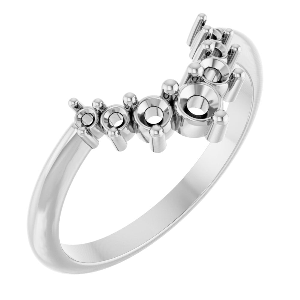 Continuum Sterling Silver Contour Bridal Wedding Engagement Anniversary Band Ring Enhancer Fine ...