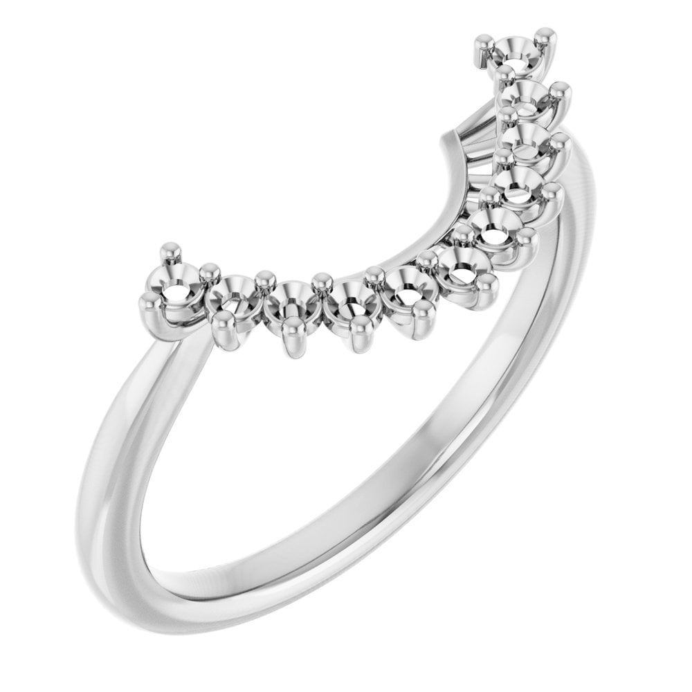 Continuum Sterling Silver Matching Bridal Wedding Engagement Band Ring ...