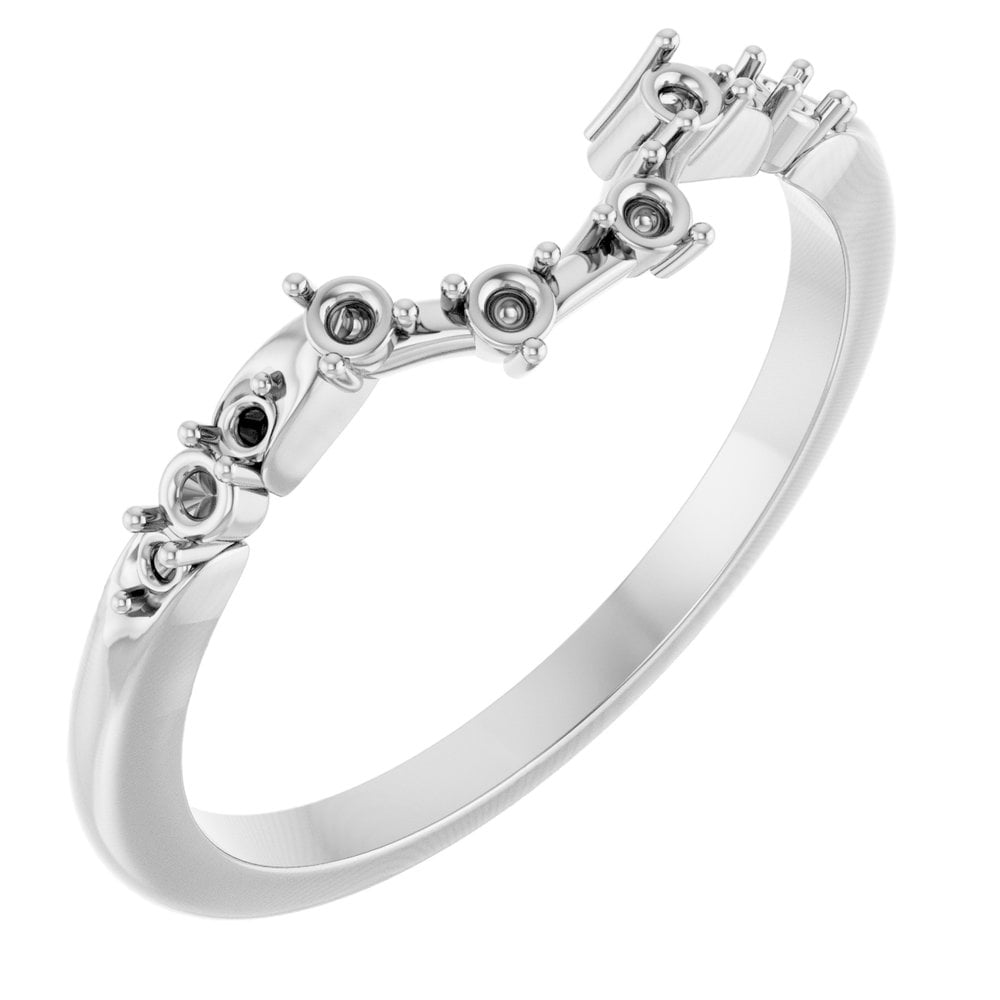 Continuum Sterling Silver Matching Bridal Wedding Engagement Band Ring ...