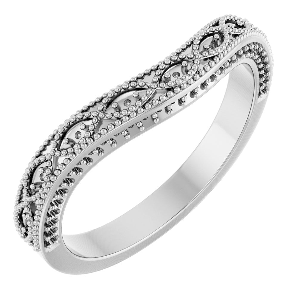 Continuum Sterling Silver Matching Bridal Wedding Engagement Band Ring ...
