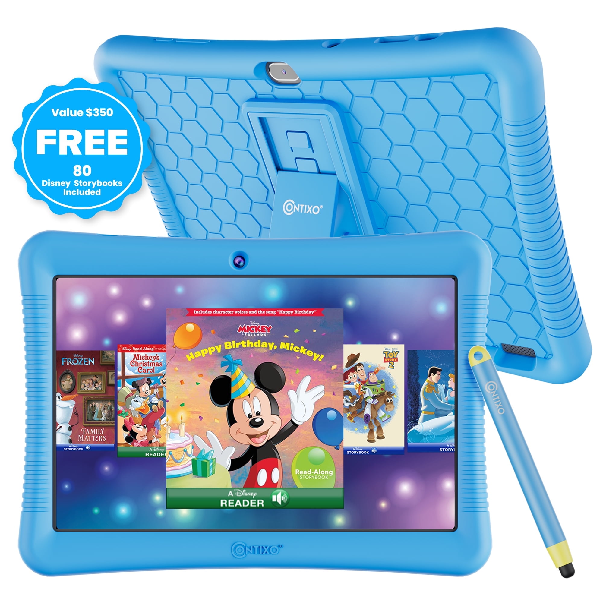 "Contixo 10\" Kids Tablet, 2024 Model, 80 FREE Disney Storybooks ...