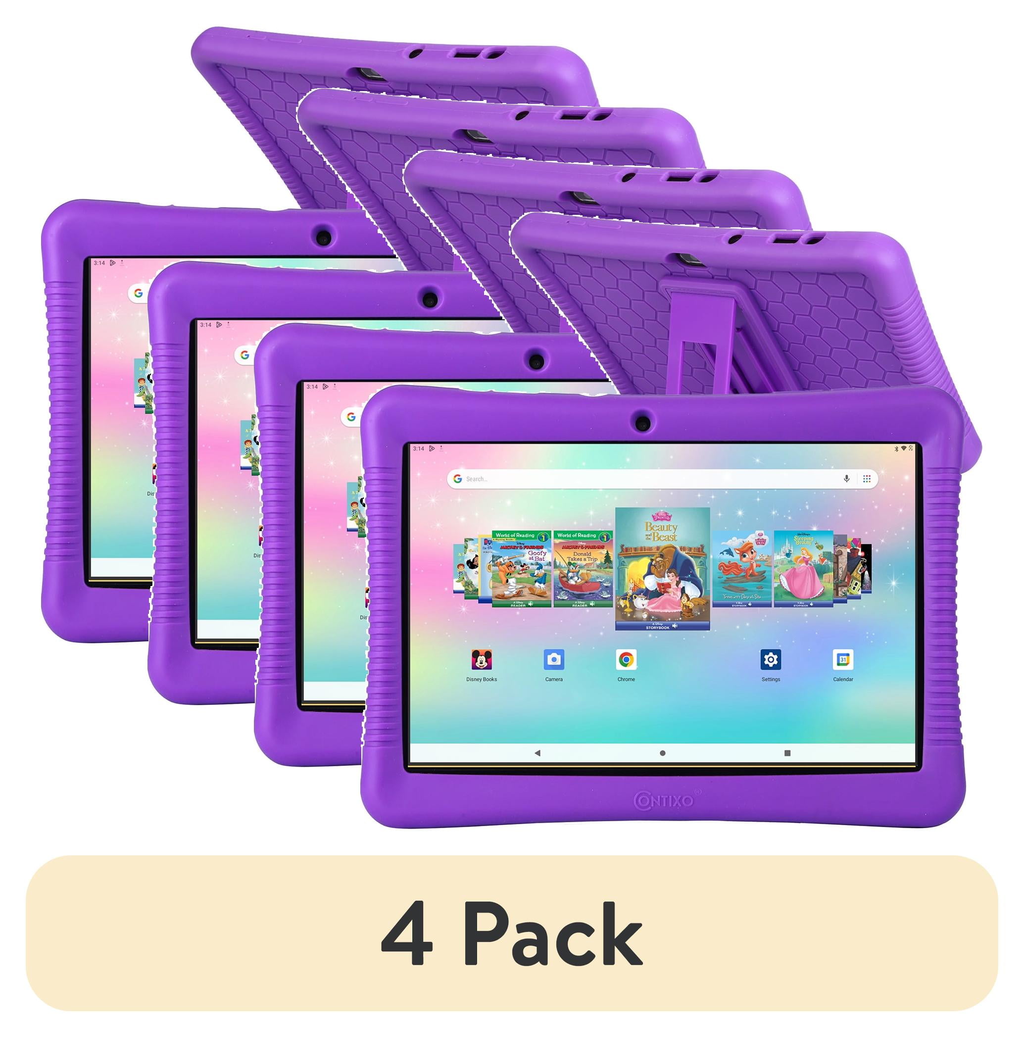 (4 pack) Contixo 10" Kids Tablet & Smart Watch Bundle, 80+ Disney ...
