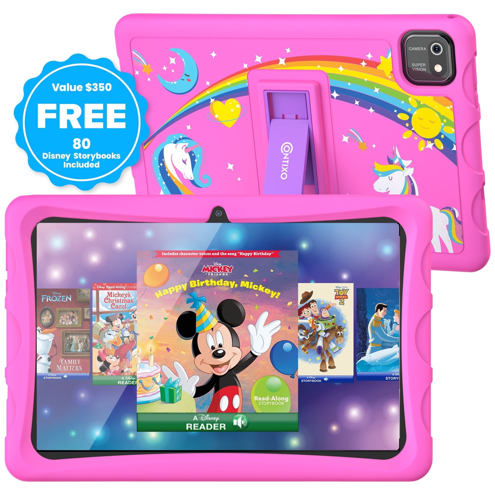 "Contixo 10"" Kids Tablet 64GB, Android 13, Octa-Core 2.0, 4GB RAM, 80 ...