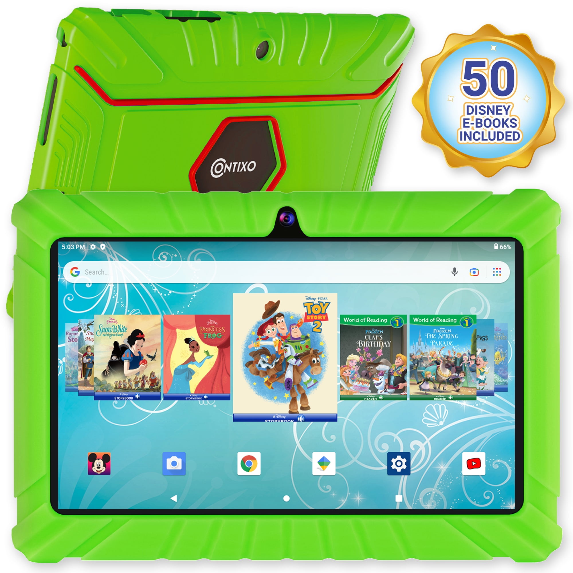 Contixo 7" Android Kids Tablet 32GB, Includes 50+ Disney Storybooks ...