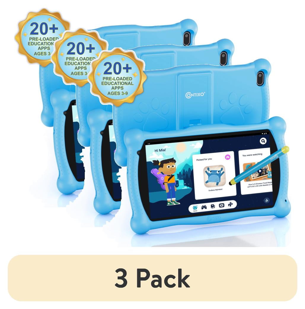 (3 pack) Contixo 7" Kids Tablet, Contixo Academy (20+ Preloaded ...