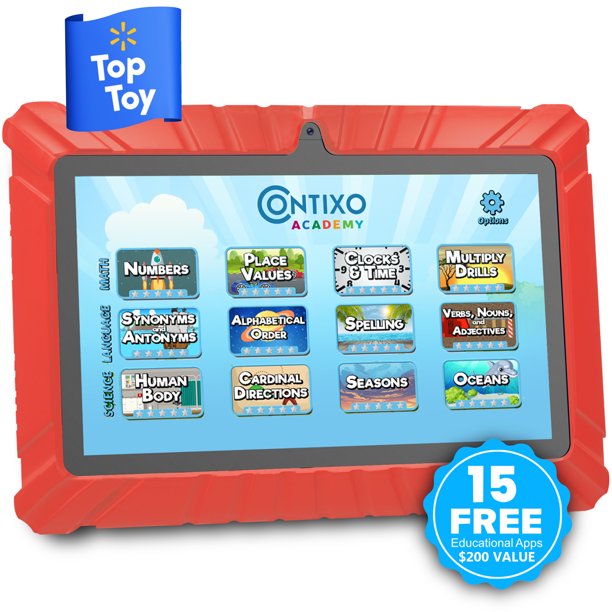 Contixo 7" Kids Tablet, 2024 Model, STEM Learning, Educational Tablet ...