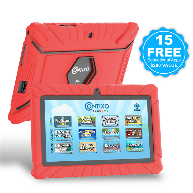 (3 pack) Contixo 7" Kids Tablet, 2024 Model, STEM Learning, Educational ...